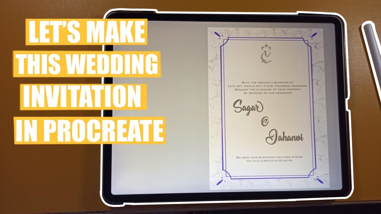 Create Wedding Invitation with Procreate - YouTube