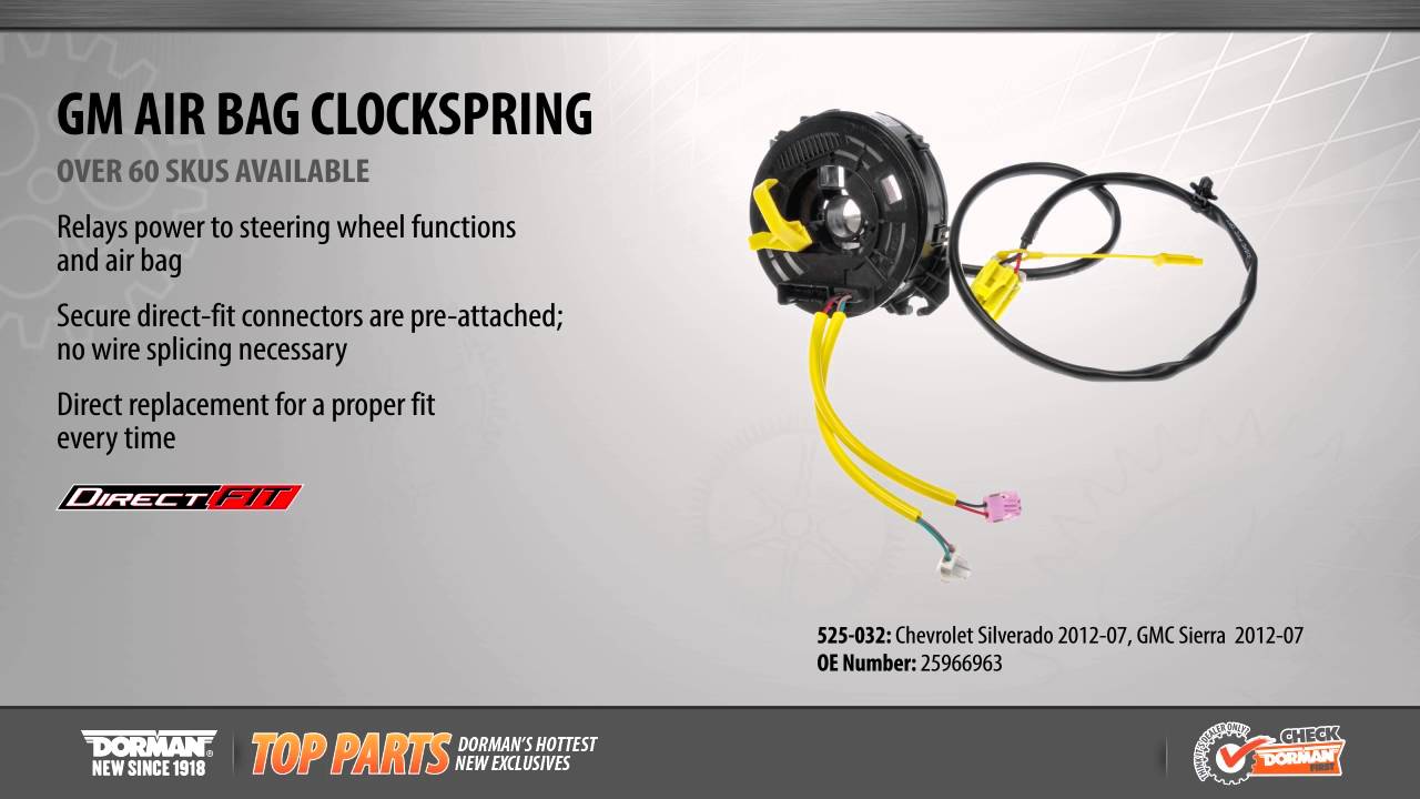 Highlighted part: air bag clockspring for select Cadillac, Chevy & GMC ...