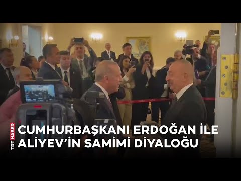 Cumhurbaşkanı Erdoğan ile Aliyev’in samimi diyaloğu