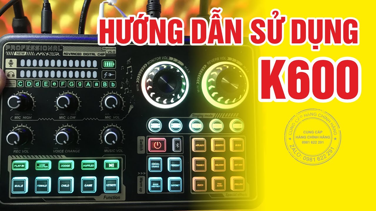 Hướng dẫn sử dụng sound card K600 | Địa chỉ bán K600 giá rẻ - YouTube