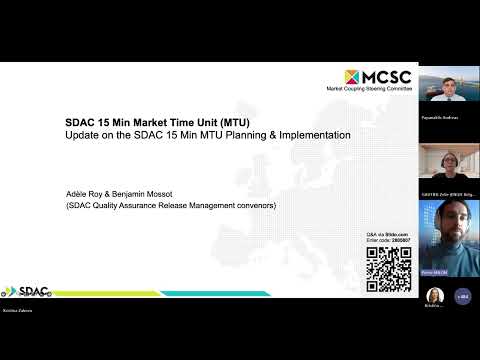 Market Coupling Consultative Group Meeting SDAC 15 Min MTU - YouTube