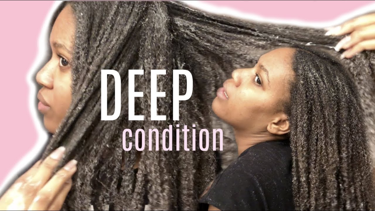 Deep Conditioning Waist Length Natural Hair & HEAT DAMAGE??? - YouTube