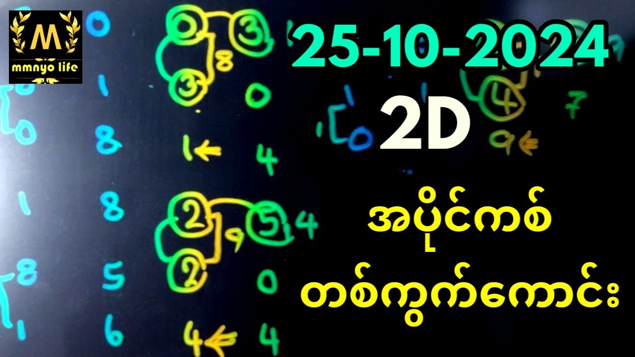 25-10-2024 2D အပိုင်ကစ်ဒဲ့ကွက် #mmnyo life 2d 3d free - YouTube