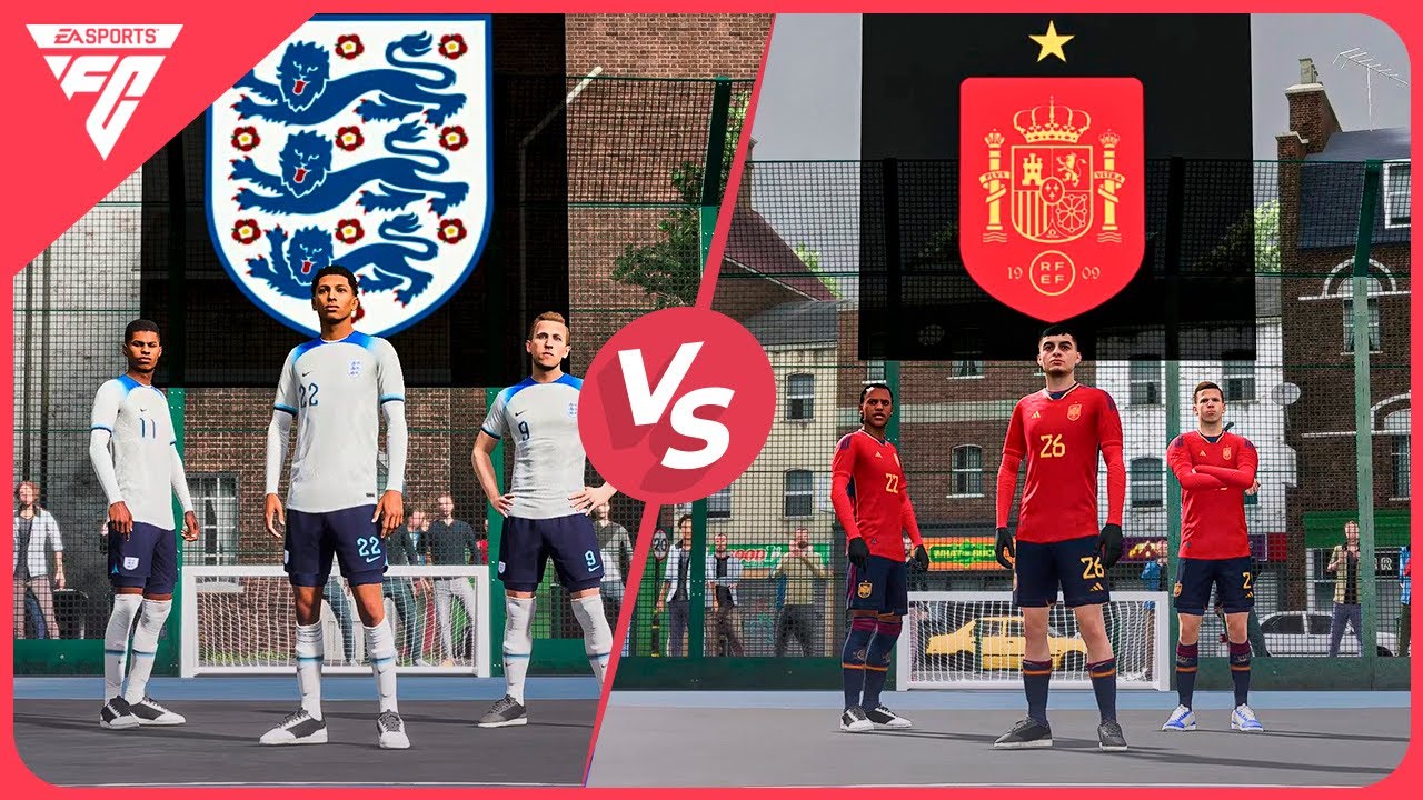 FUTSAL - Bellingham, Kane, Rashford VS Pedri, Balde, Olmo | Inglaterra ...