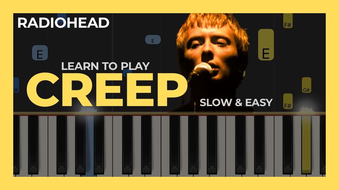 CREEP - slow and easy piano tutorial in the key of C major - YouTube