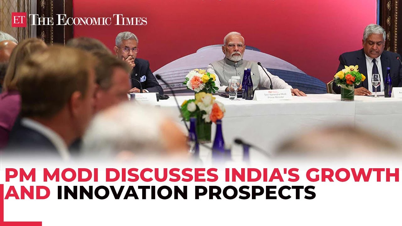 PM Modi urges global tech CEOs to be part of India’s growth story - YouTube