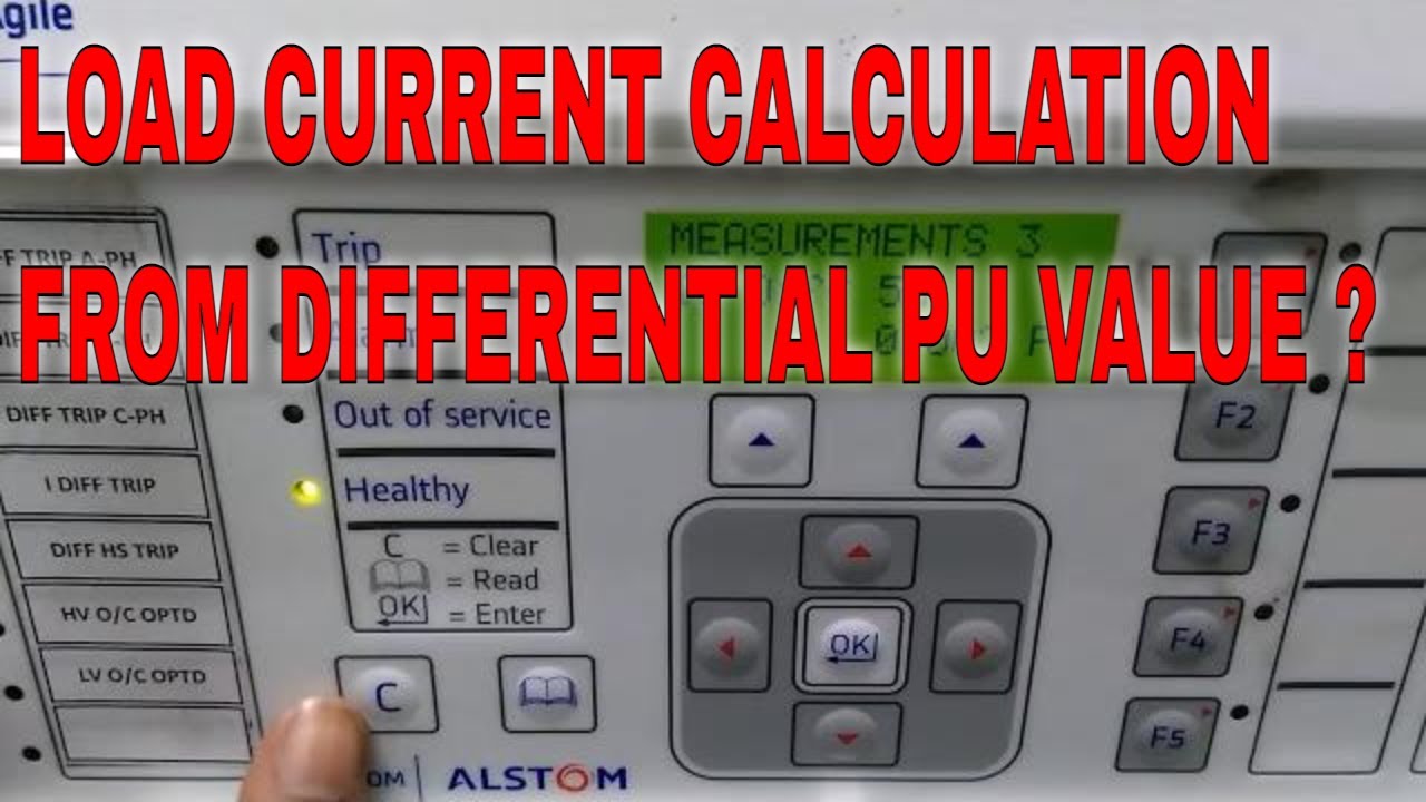 per unit differential and bias current of micom p643 display - YouTube