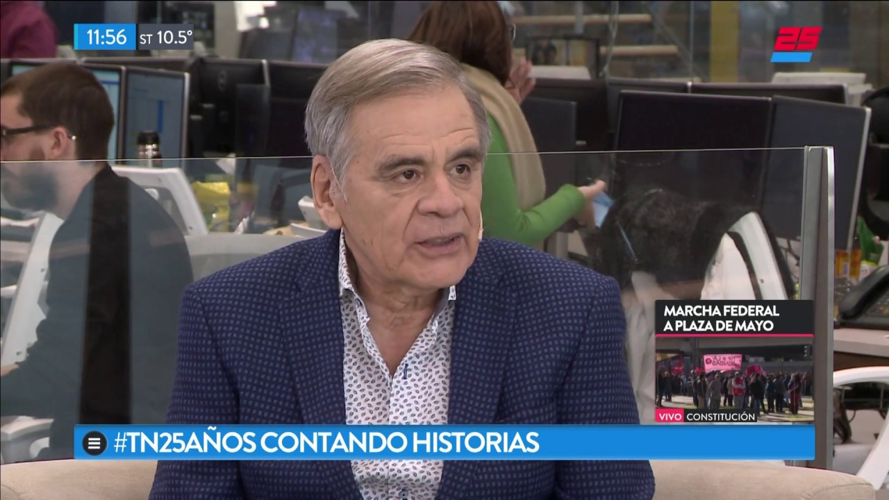 TN 25 años: Los momentos históricos de Julio Bazán - YouTube