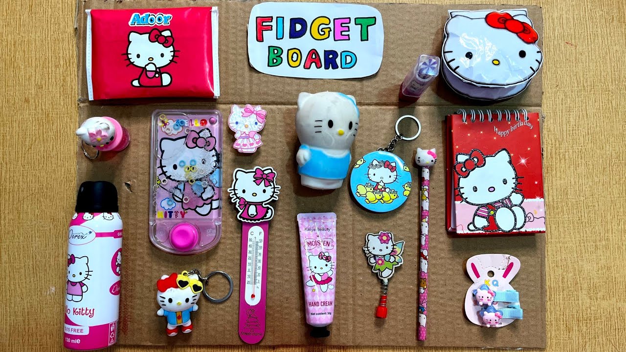 rating my fidget board ASMR♥️ SANRIO / Hello Kitty fidget board ♥️# ...