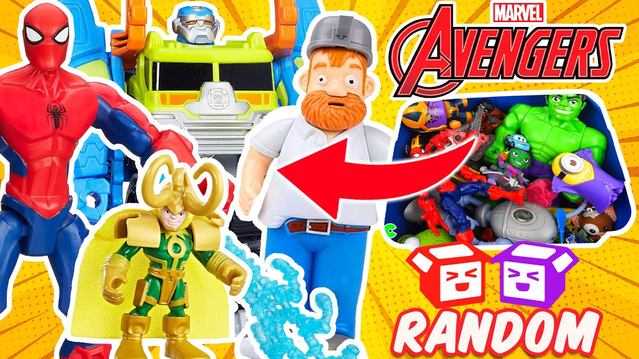CAJA de Figuras RANDOM Superheroes Marvel heroes Spider Man | SUPER ...