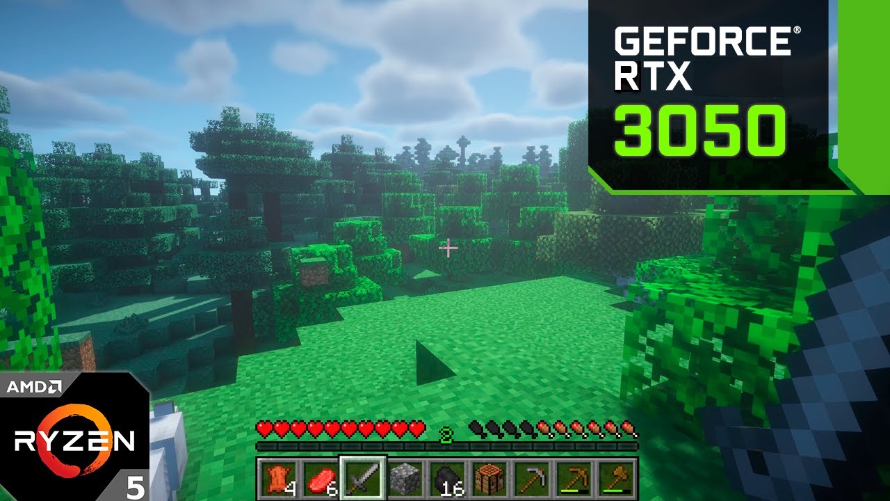 Minecraft : RTX 3050 8GB + Ryzen 5600 - YouTube