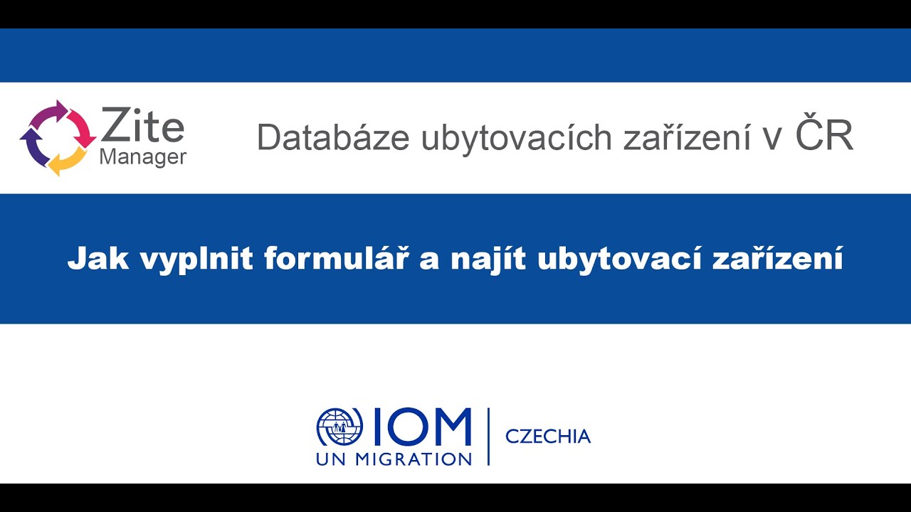 Zite Manager - Jak vyplnit formulář a najít ubytovací zařízení - YouTube