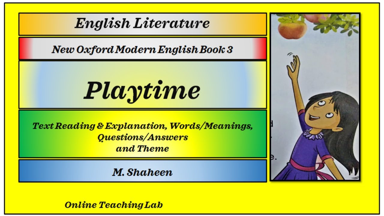 Poem: Playtime by Claire Horsburgh | Questions Answers | Words Meanings ...