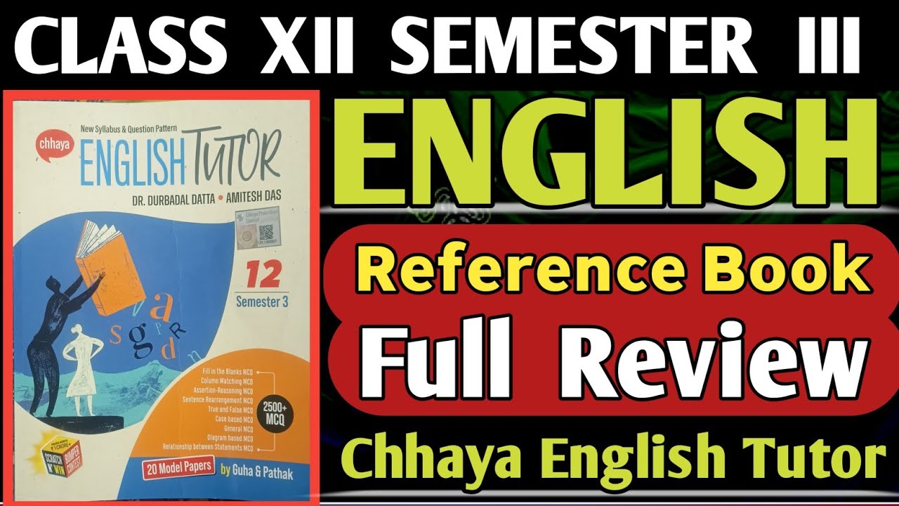 Class 12 Semester 3 English Reference book review // class xii chhaya ...