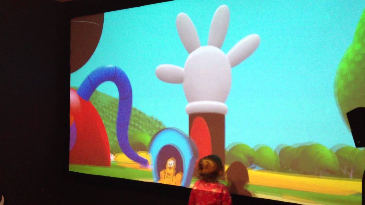 Ella watching Mickey in the basement - YouTube