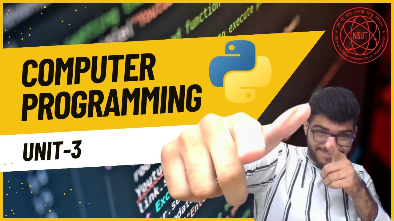 CP (Python) UNIT-3 One Shot | Numpy | Pandas | Regex | DateTime | NSUT ...