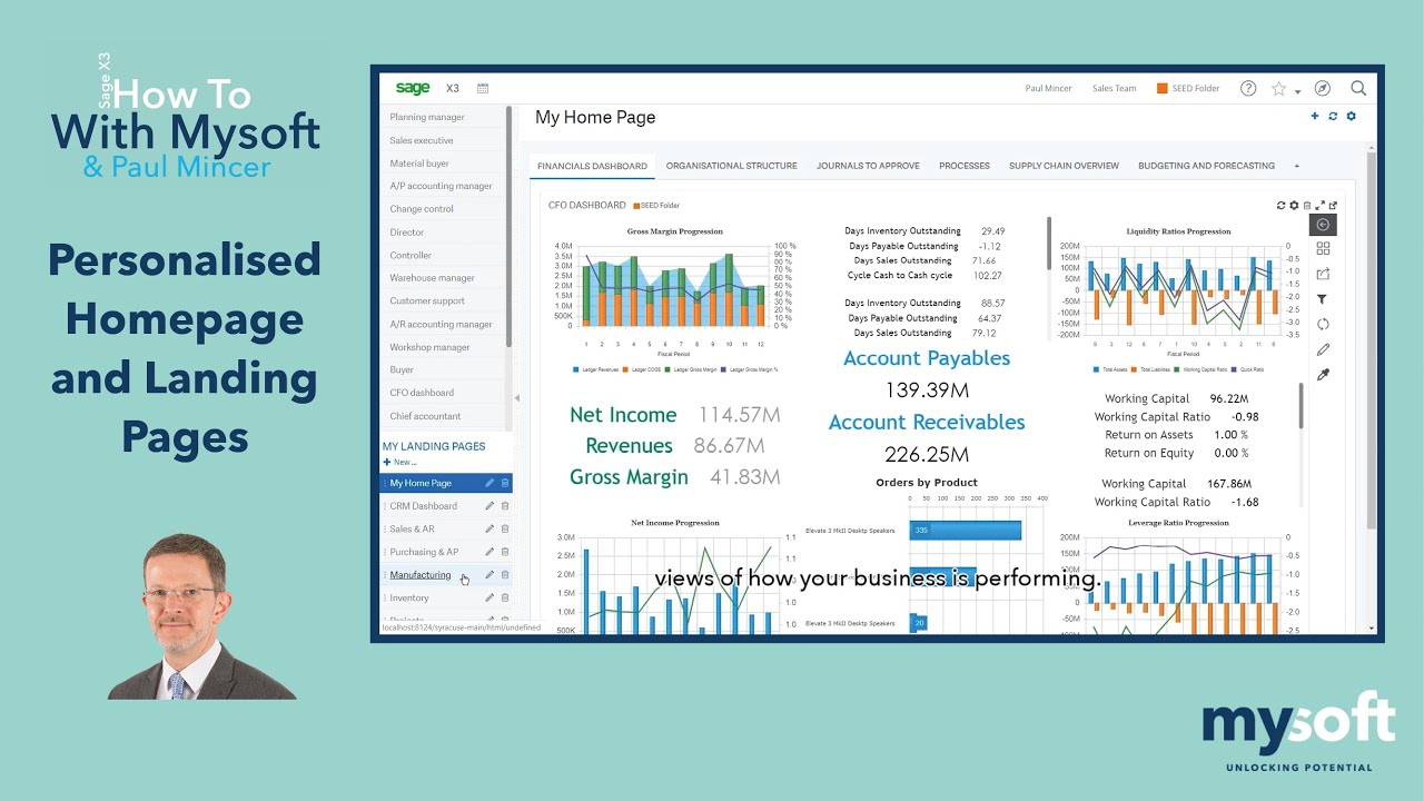 Sage X3 How To | Personalised Homepage and Landing Pages - YouTube