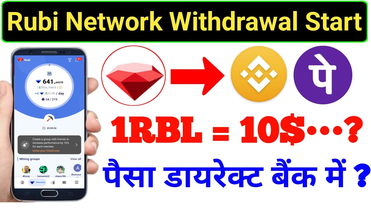Rubi Withdrawal Process Start | Rubi Coin Withdrawal | Rubi Network ...