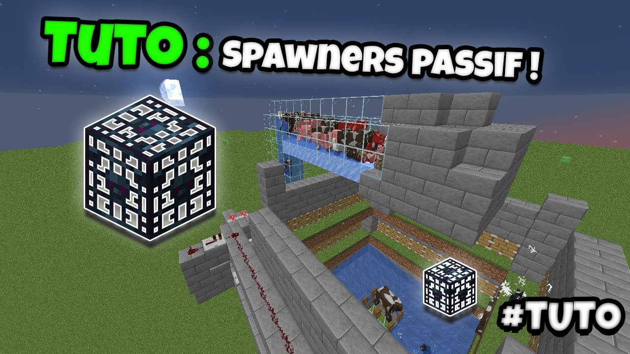 TUTO : SPAWNERS A MOB PASSIF optimisé pour skyblock - YouTube