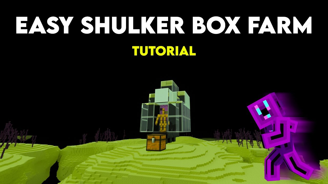 Easy Shulker Box Farm In Minecraft Bedrock 1.20 - YouTube