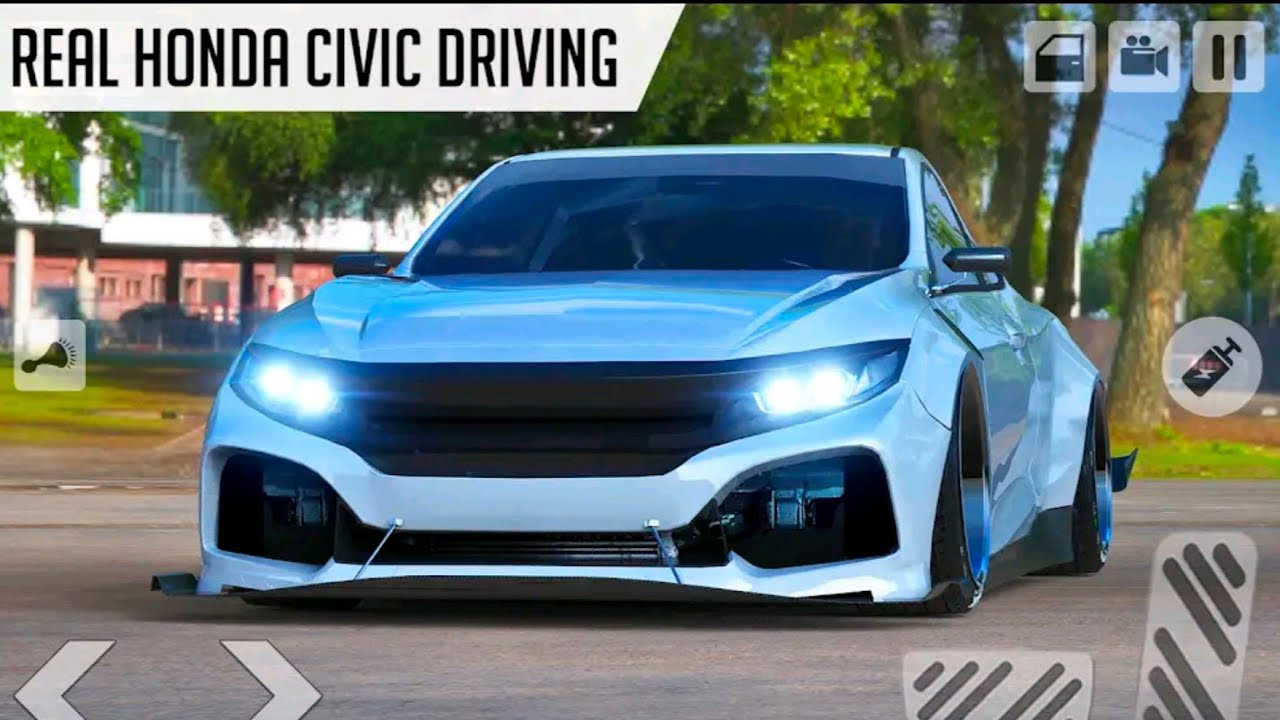HONDA CIVIC CAR | GAME | REAL GAME | DRIFTING AND DRIVING | REAL MODE ...