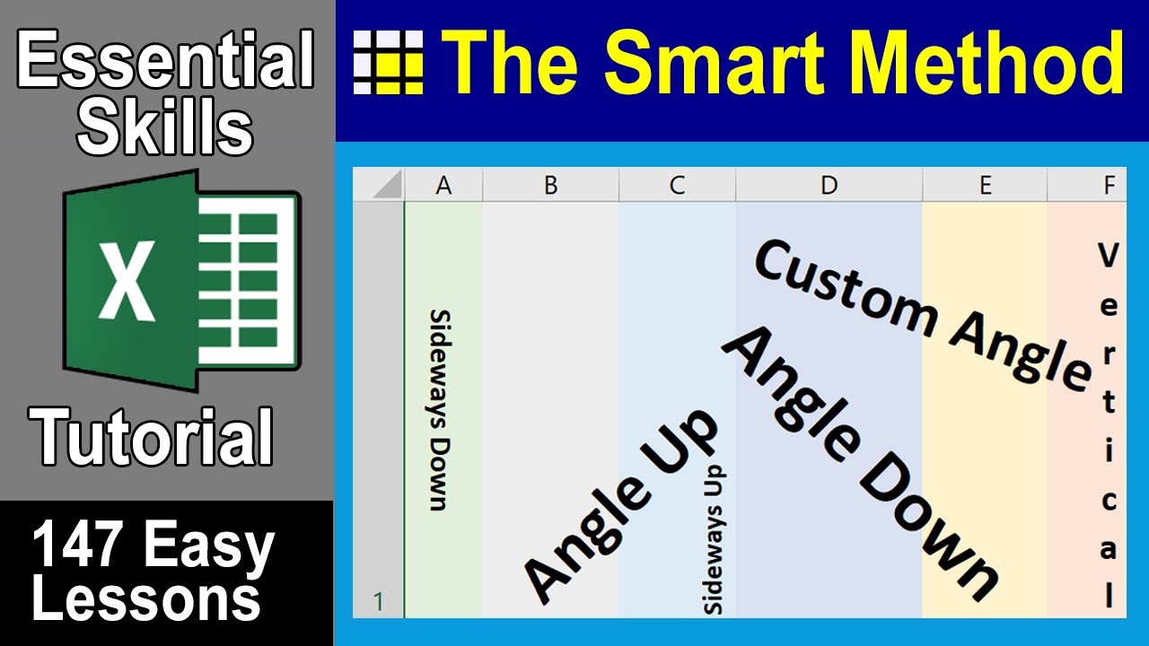 4 23 How To Rotate Text In Excel Vertical Horizontal And Angled YouTube 4 23 How To Rotate Text In Excel Vertical Horizontal And Angled YouTube