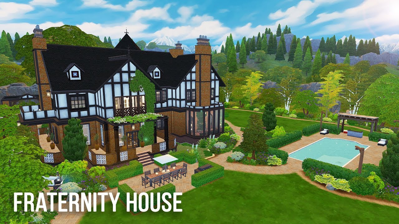 The Sims 4 Speed Build - Fraternity House - YouTube