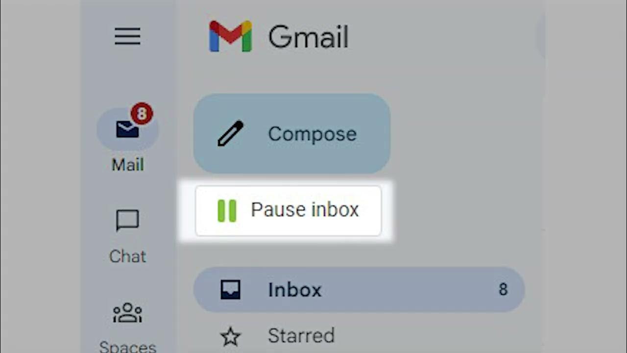 How to Pause Your Inbox in Gmail - YouTube