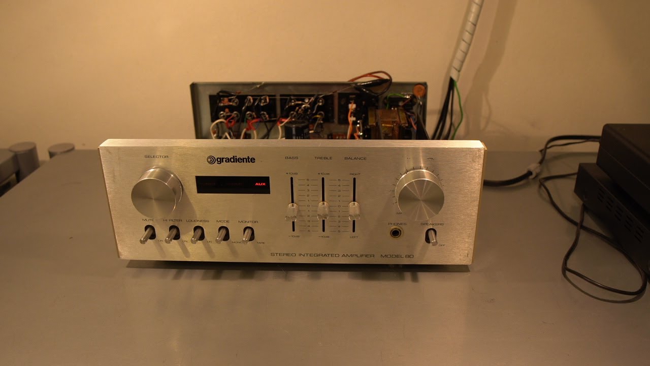 GRADIENTE MODELO 80 LAB-75 INTEGRATED AMPLIFIER FLAT AUDIO DEMO 01 - YouTube