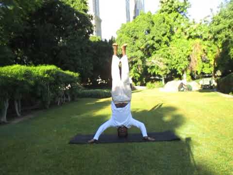 Nirlamba sirassa padmasana, step by step method to practice free hand ...