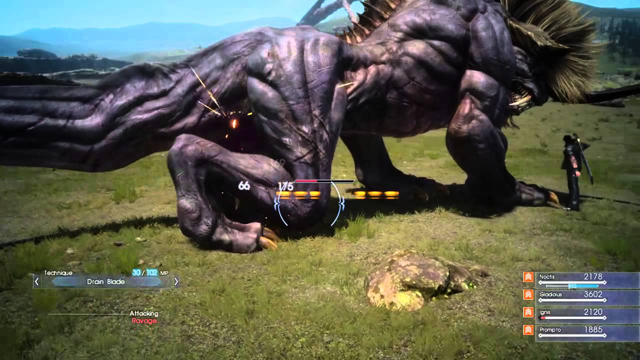 Final Fantasy 15 Demo Part 104: Deadeye Behemoth Level 99 - YouTube