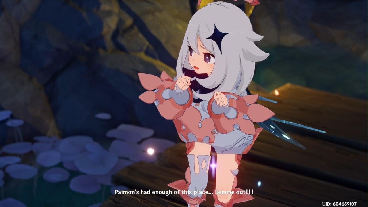 Genshin Impact Paimon Scared Cutscene / Japanese version - YouTube