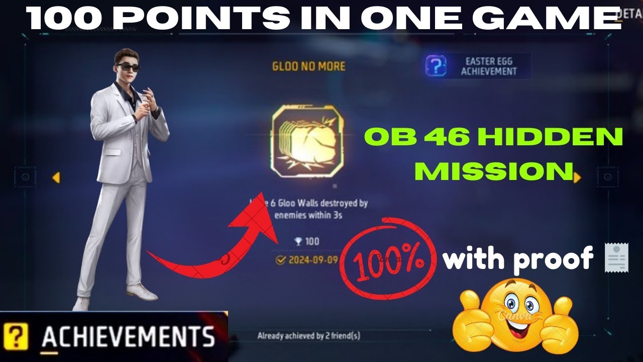 100 points in one game | How to complete achievements in free fire ...