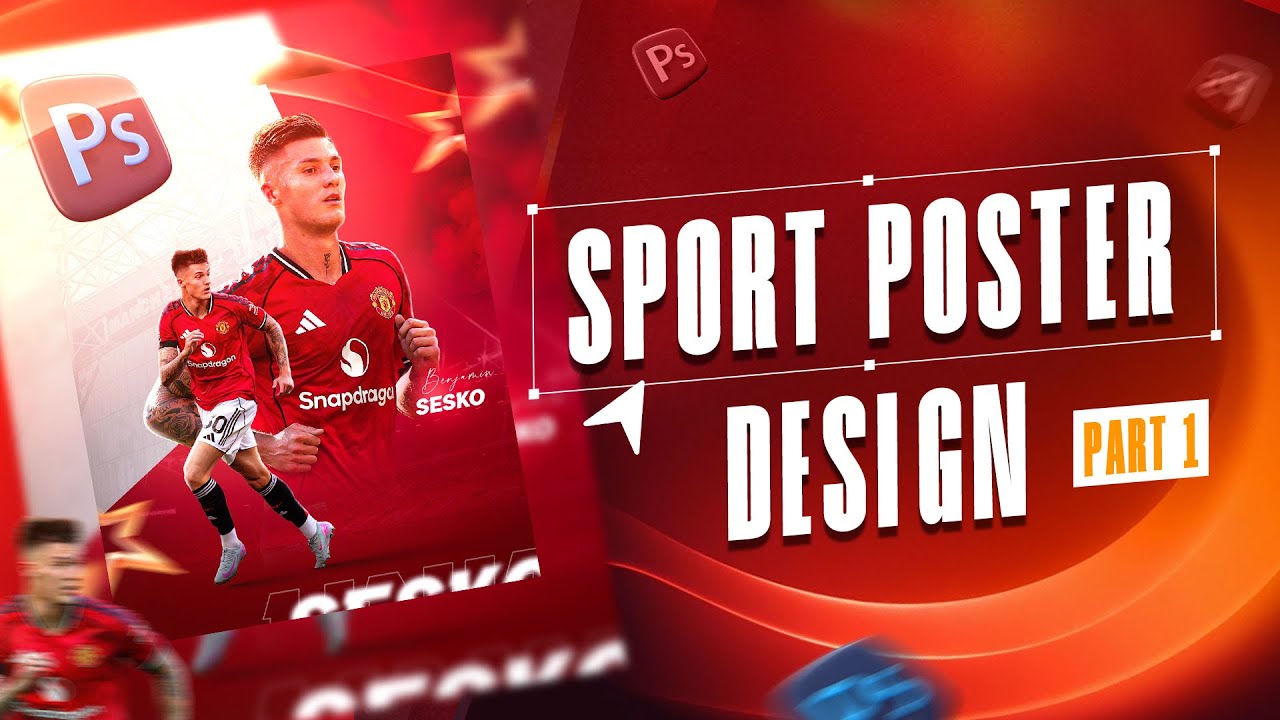 How To Create a Football Matchday Poster |Manchester United | Photoshop ...