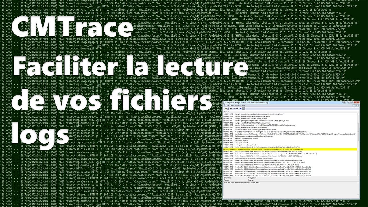 Analyser vos logs facilement avec CMTrace - YouTube