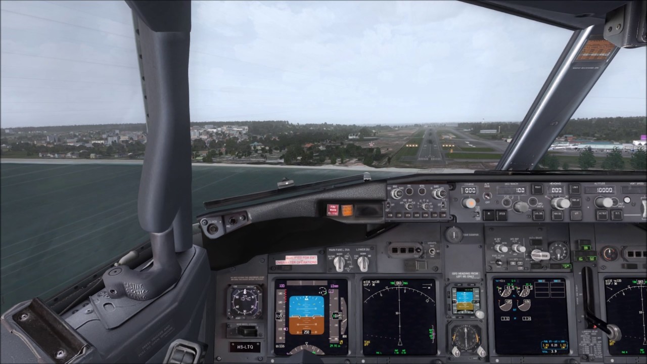 Phuket Plane Crash Heavy Storm Cockpit 737-900ER - YouTube