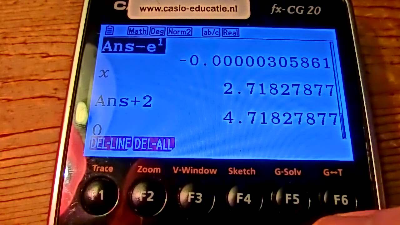 Casio fx CG20 hergebruik antwoorden - YouTube
