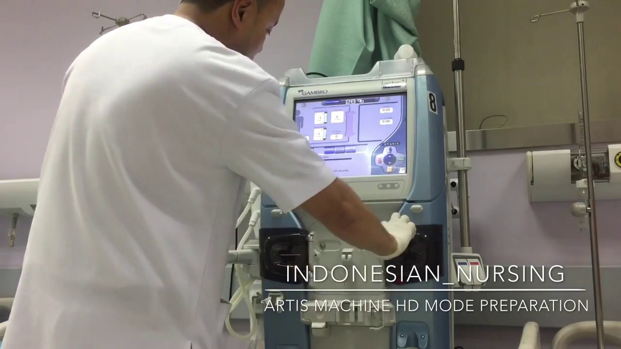 How to set up a dialysis machine, HD Mode (Artis machine, Gambro ...
