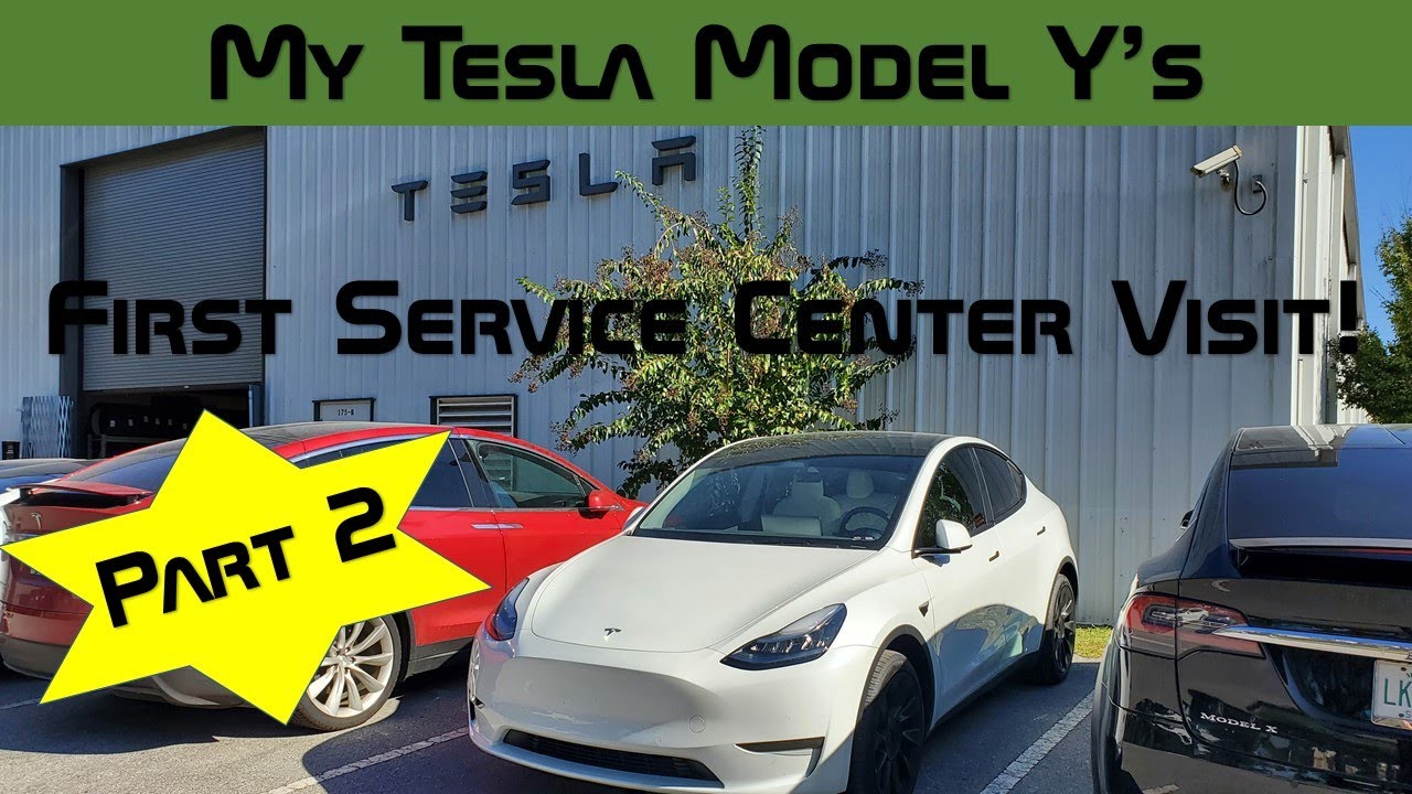My Tesla Model Y's, First Service Center Visit! Part 2 - YouTube