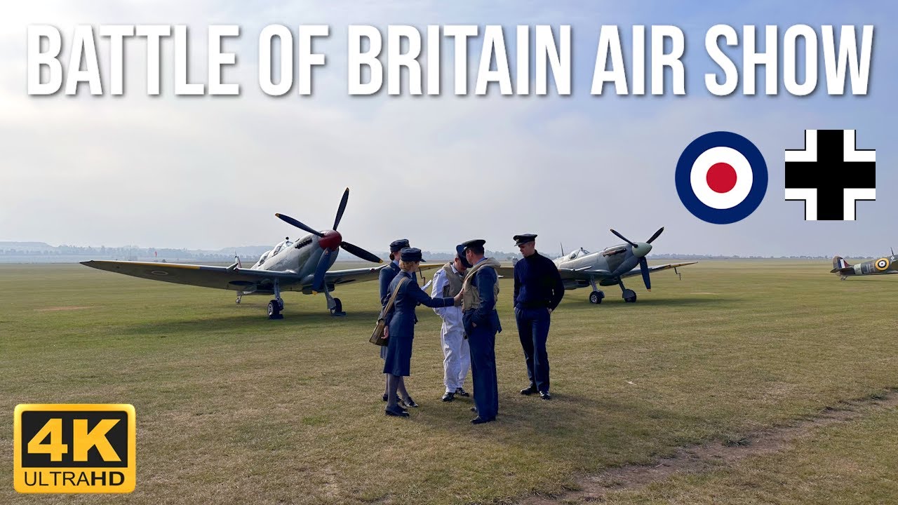 Battle of Britain Air Show | Walking Tour in 4K - YouTube