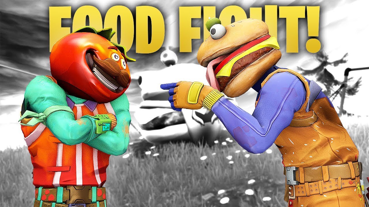 THE MOST EPIC FOOD FIGHT (Fortnite) - YouTube