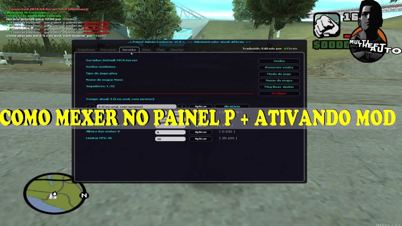 COMO MEXER NO PAINEL P + ATIVANDO MOD NO GTA MTA - YouTube