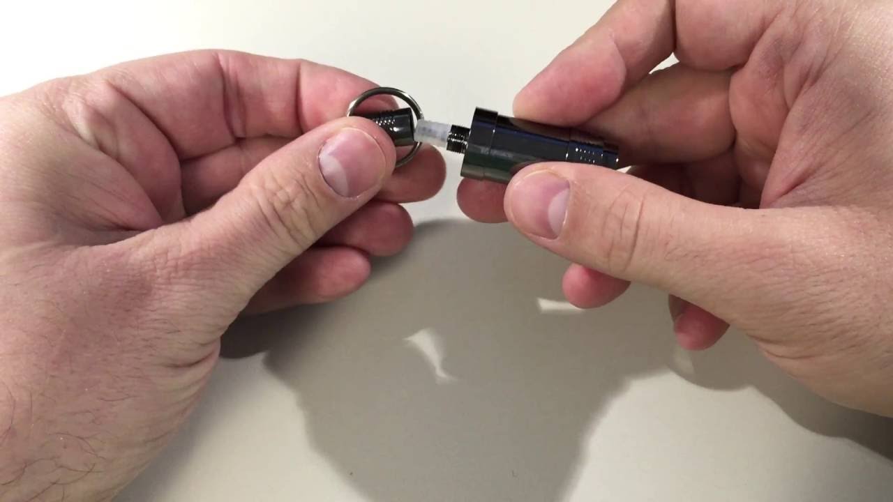 How To Use the Stainless Steel Oil Vial Keychain with Push-button ...