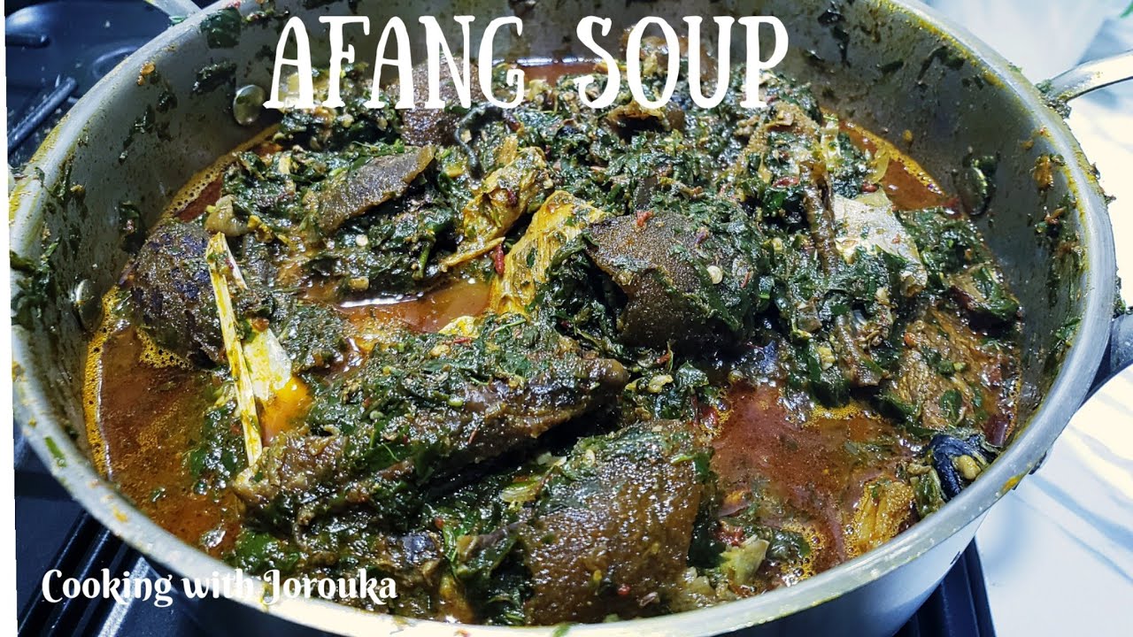How to Make Nigerian Afang Soup. A Calabar & Akwai-Ibom native delicacy ...