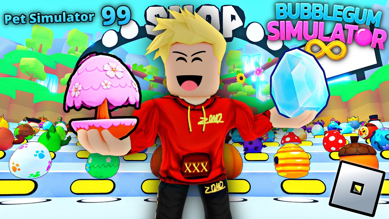 Bubble Gum Sim INFINITY Vs Pet Sim 99! (ROBLOX) - YouTube