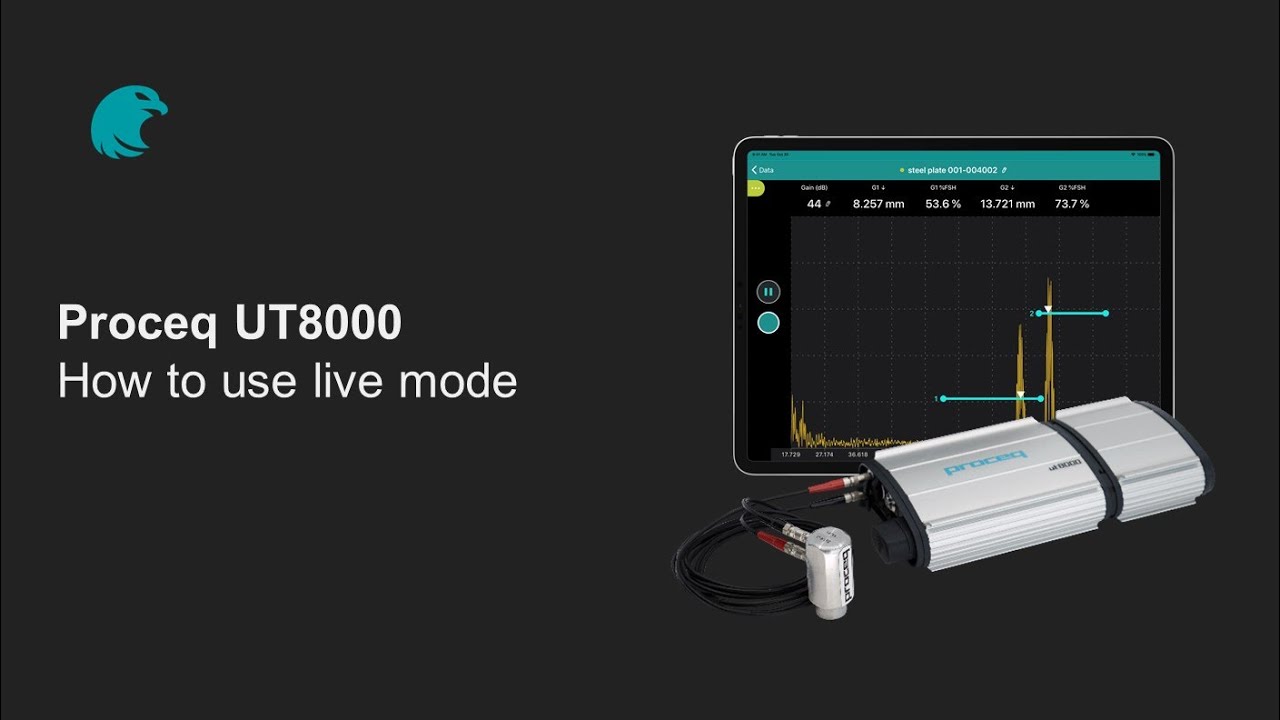 How to use the live mode | Proceq UT8000 - YouTube