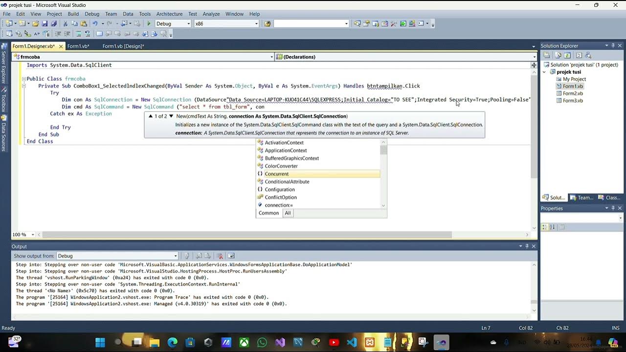 Cara Menghubungkan Database Pada Vbnet Menggunakan Sql Server Youtube