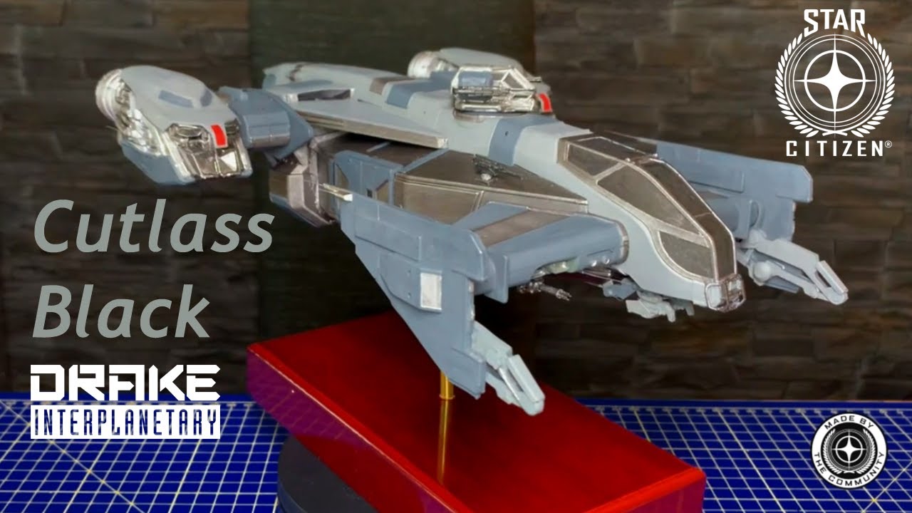 Star Citizen Drake Cutlass Black Scale model 1:100 - YouTube