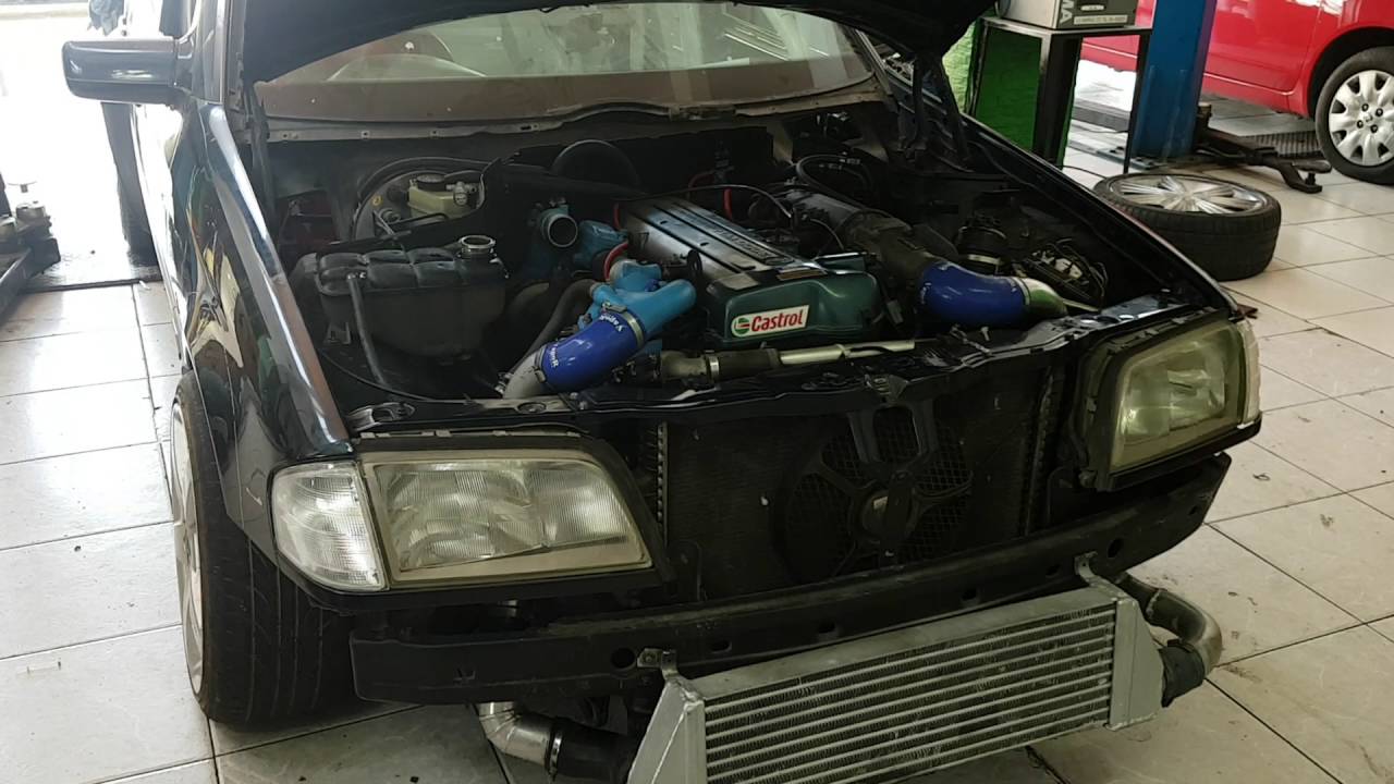 2jz gte mercedes w202 drift car cycling idle - YouTube