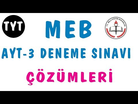 MEB AYT-3 DENEME SINAVI - ÇÖZÜMLERİ | ŞENOL HOCA (Emrah Hoca)